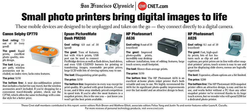 Small photo printers bring digital images to life