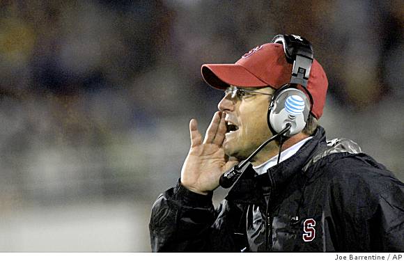 STANFORD:Harbaugh has brought a lot of enthusiasm, but few wins