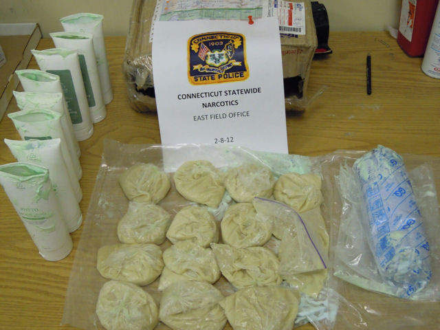 Cops seize package containing liquid cocaine