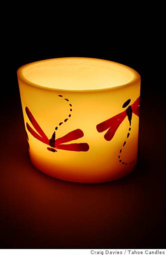 Tahoe Candle luminaries with local color