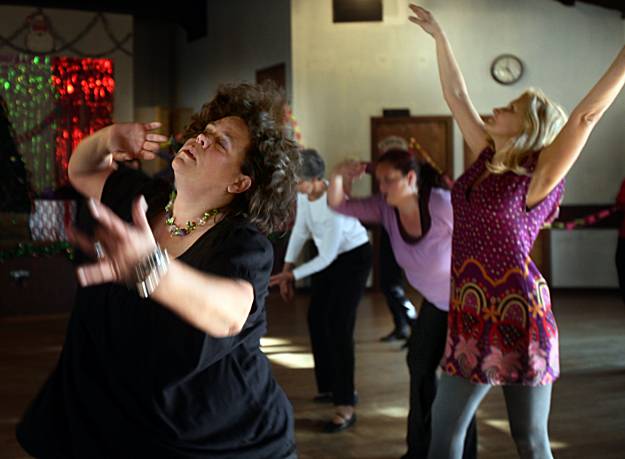 Work out body, spirit, mind in shamanic dance