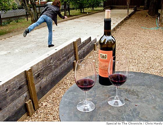 Bocce, the perfect complement to wine tasting