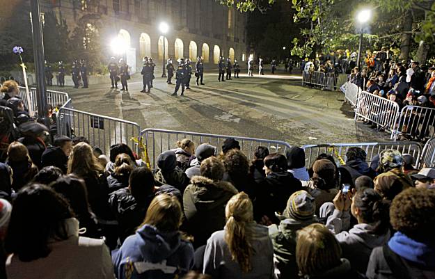 Students, Cal both quieter in protest encore