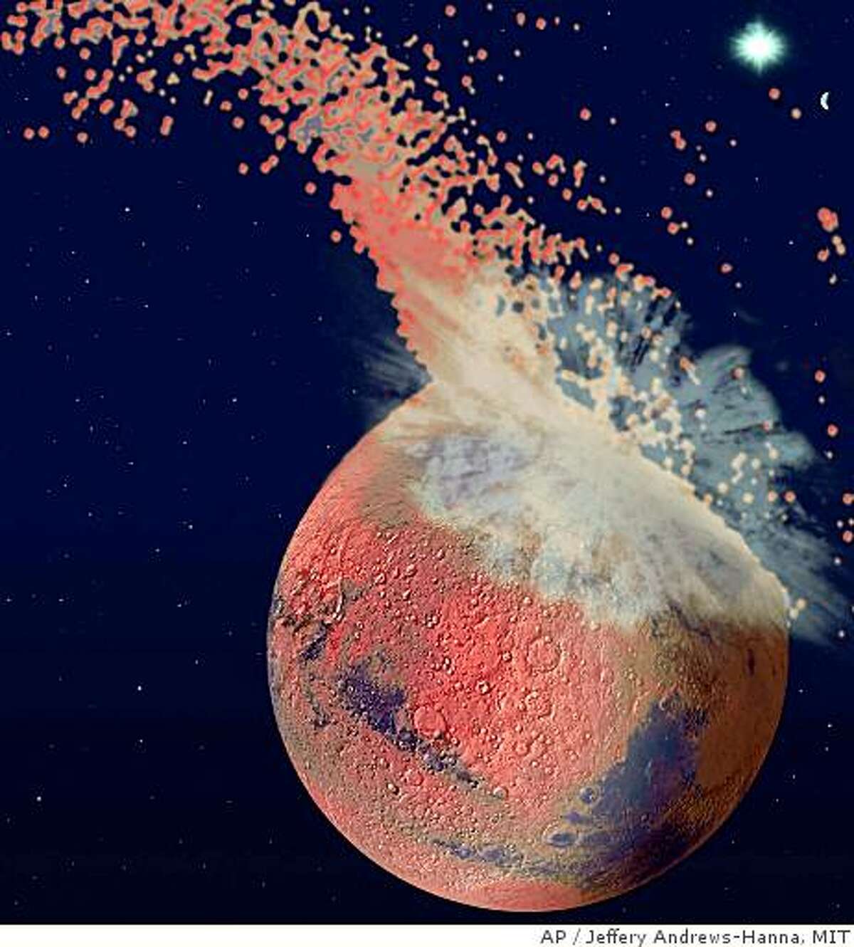 Huge impact may have divided Mars surface