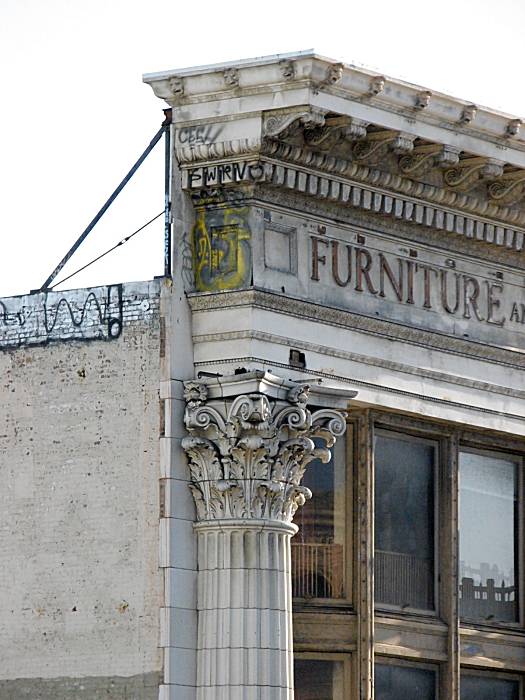 Cityscape: This false front can hold its own