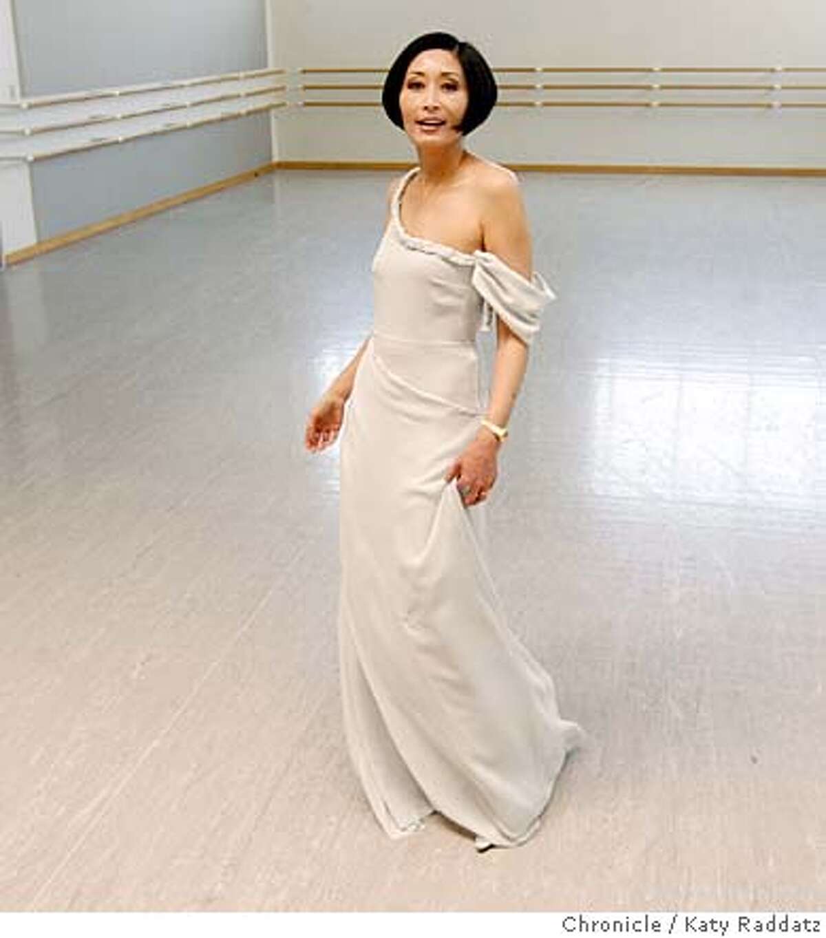 Ballet dancer does a turn as gown designer