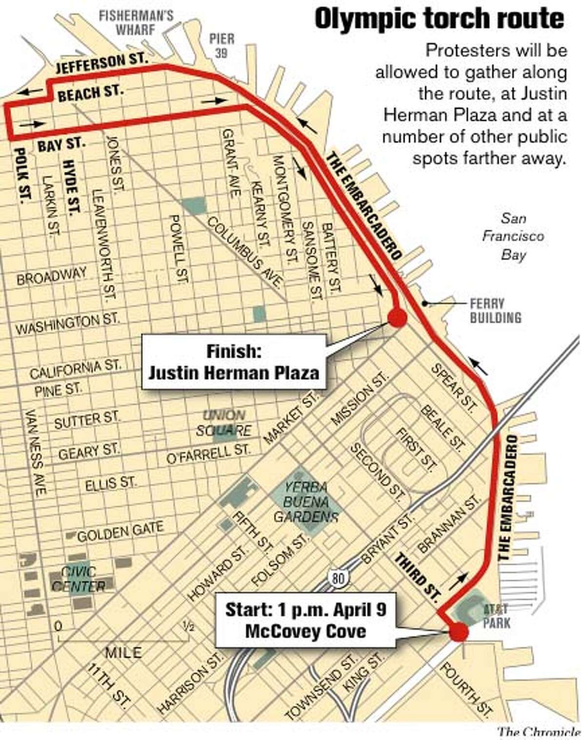 Torch route published; Supes critical of China