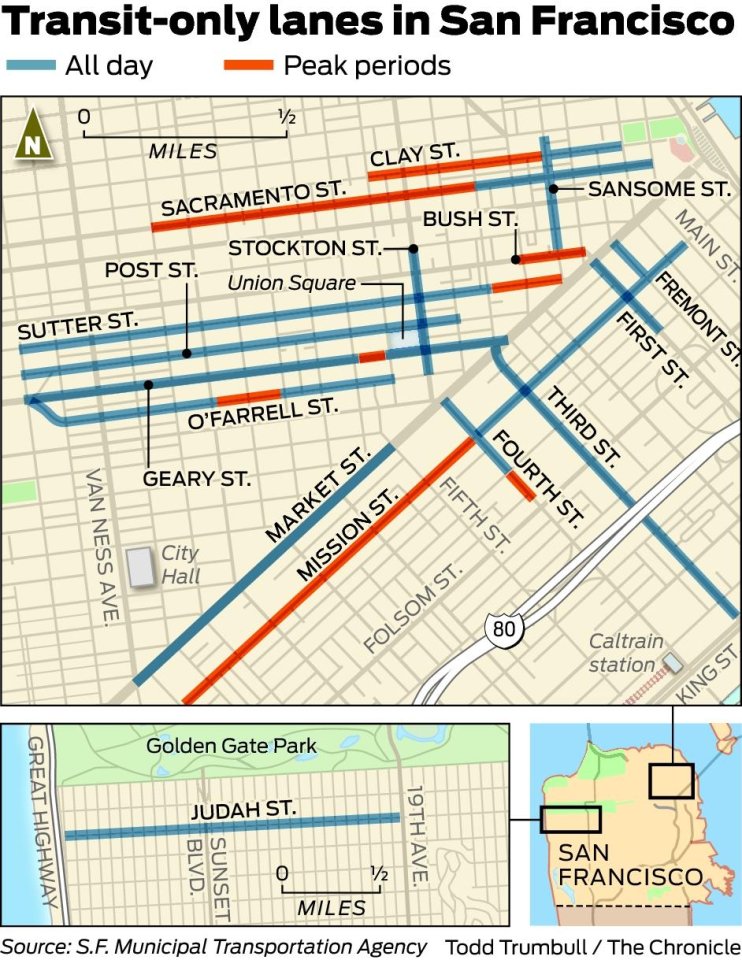 Muni wants more cameras to catch cars in bus lanes