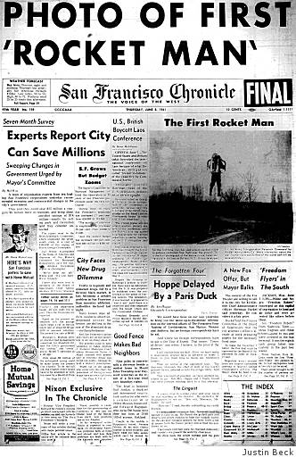 From the archives: 'Rocket man' photo emerges