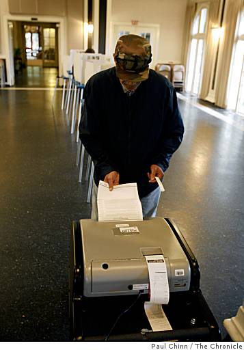 Casting his vote - no waiting
