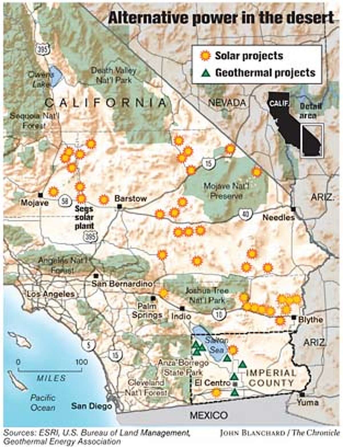Companies squeezing power from sun, deserts in Southern California