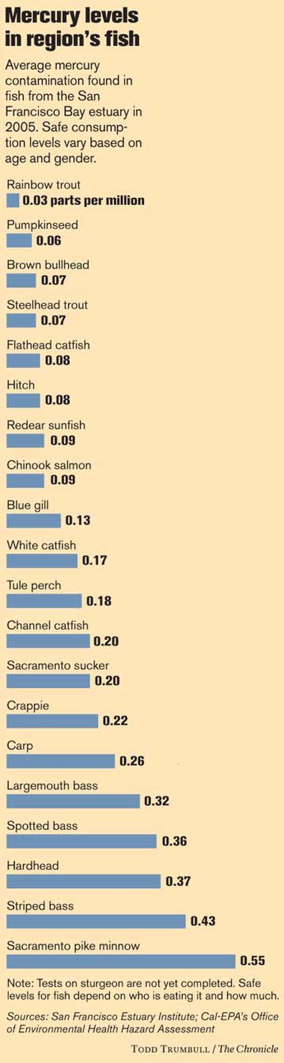 Exhaustive test reveals mercury levels in Bay Area fish sport fish