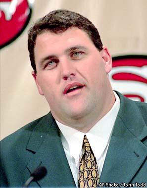 49ERS NOTEBOOK / Now a Charger, Gogan Still Brings Humor With Heft