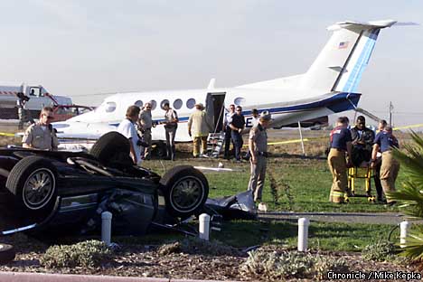 Small Plane Hits Car During Takeoff in Concord
