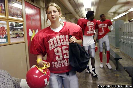 Her Place Is Kicker / Berkeley High School girl happy in role as ...