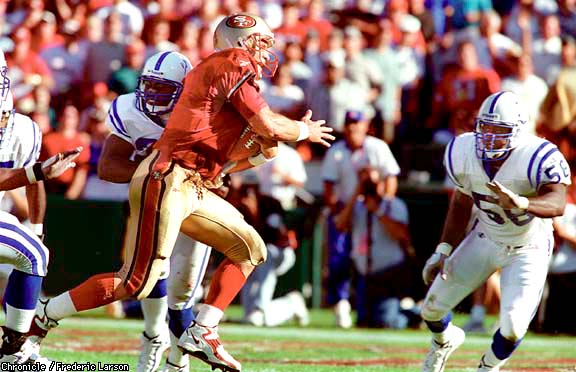 Young Wills 49ers to a Win / Two TD runs lead late comeback