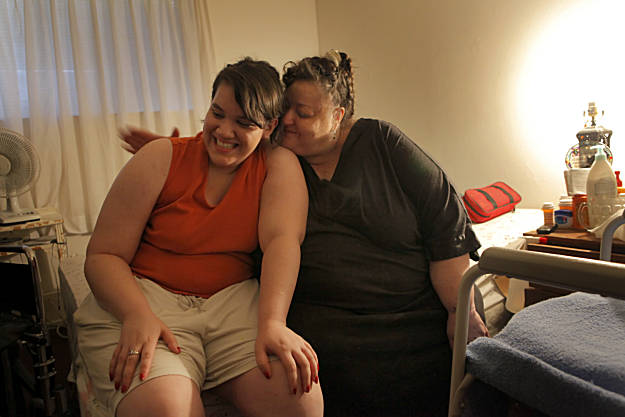 Disabled mother and daughter get help with home