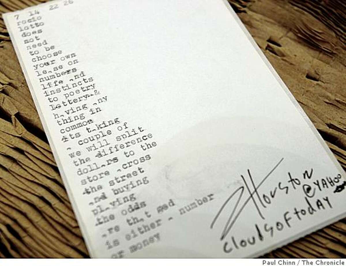 Artist Zach Houston writes poetry on demand