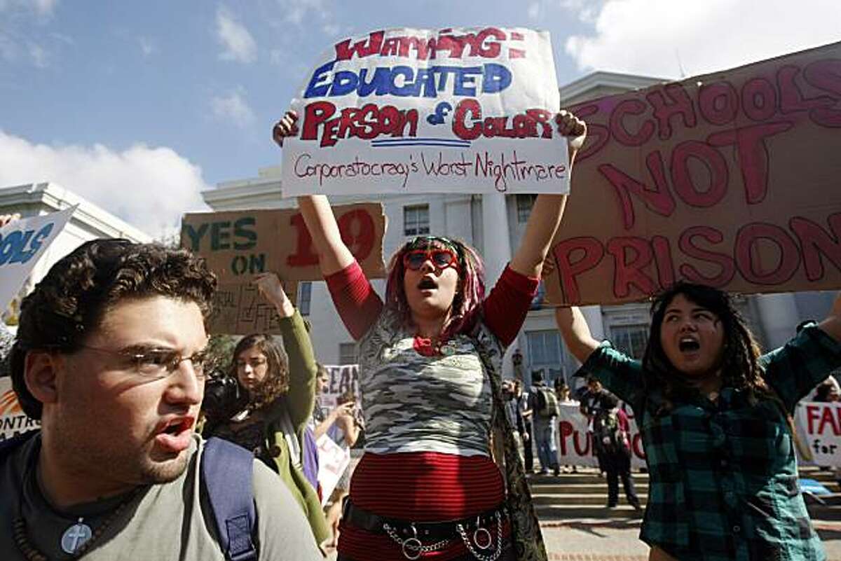 University students protest budget cuts
