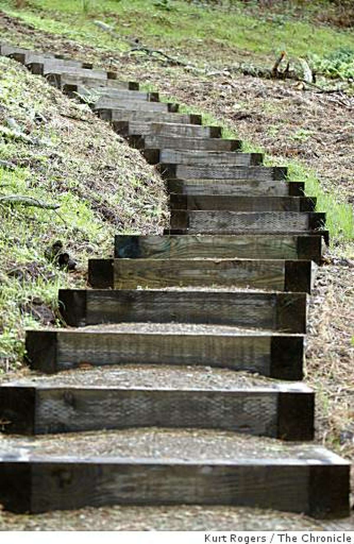 New Presidio trail wends down from overlook