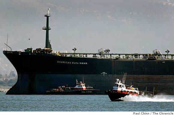 Tanker loses power, escorted into bay for repairs