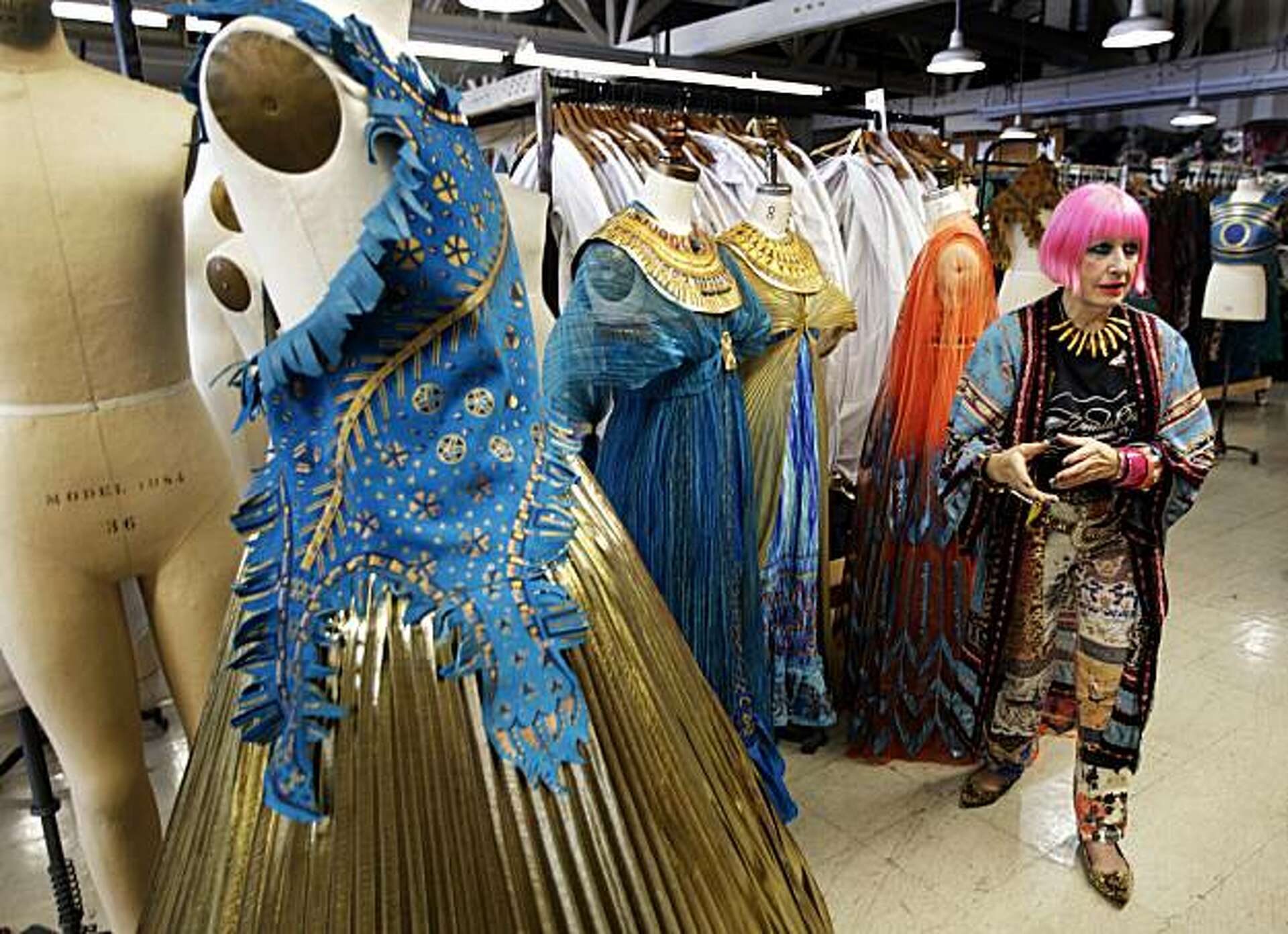 Textile artist Zandra Rhodes shows flamboyance