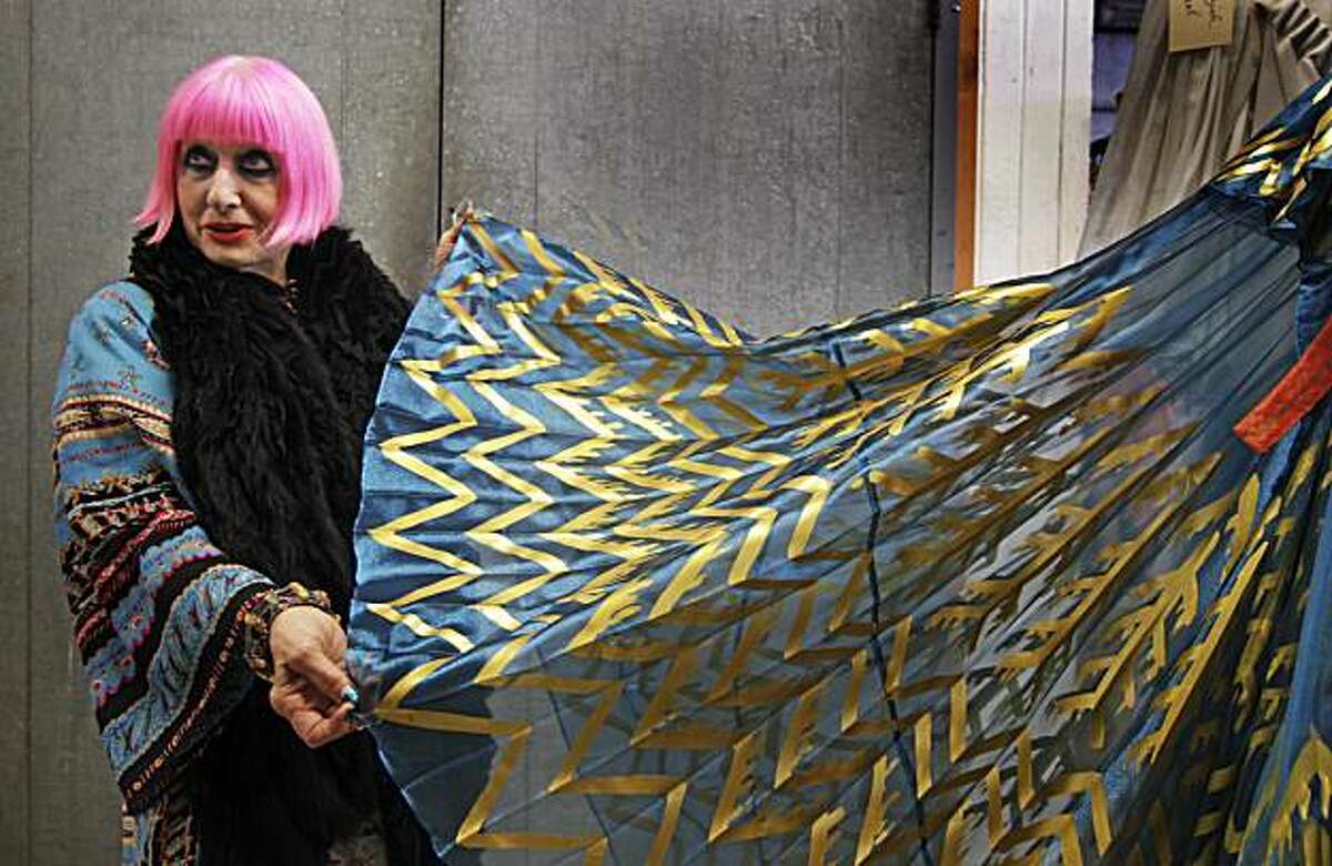 Textile artist Zandra Rhodes shows flamboyance