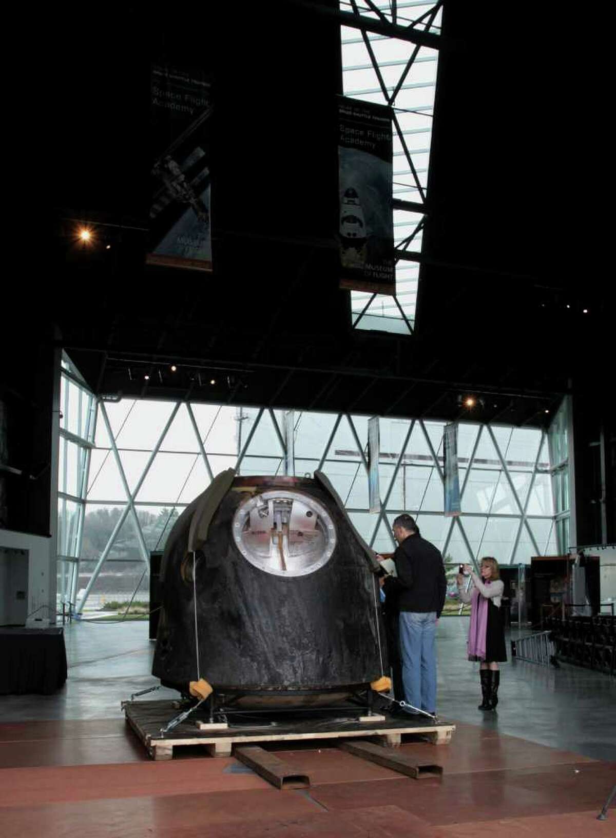 Soyuz space capsule lands at Museum of Flight