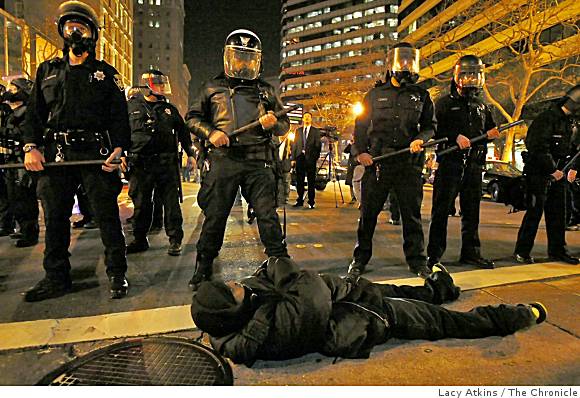 Protests over BART shooting turn violent