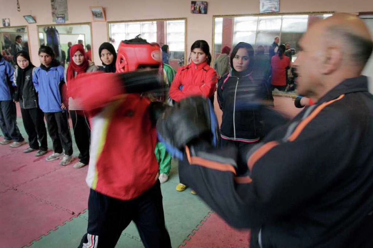 Teenager boxing in Olympics for Afghan women