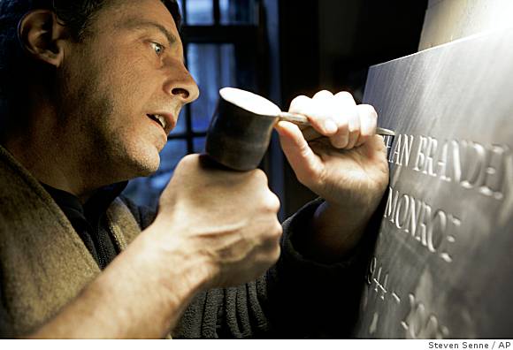 Dying craft - hand carving tombstones