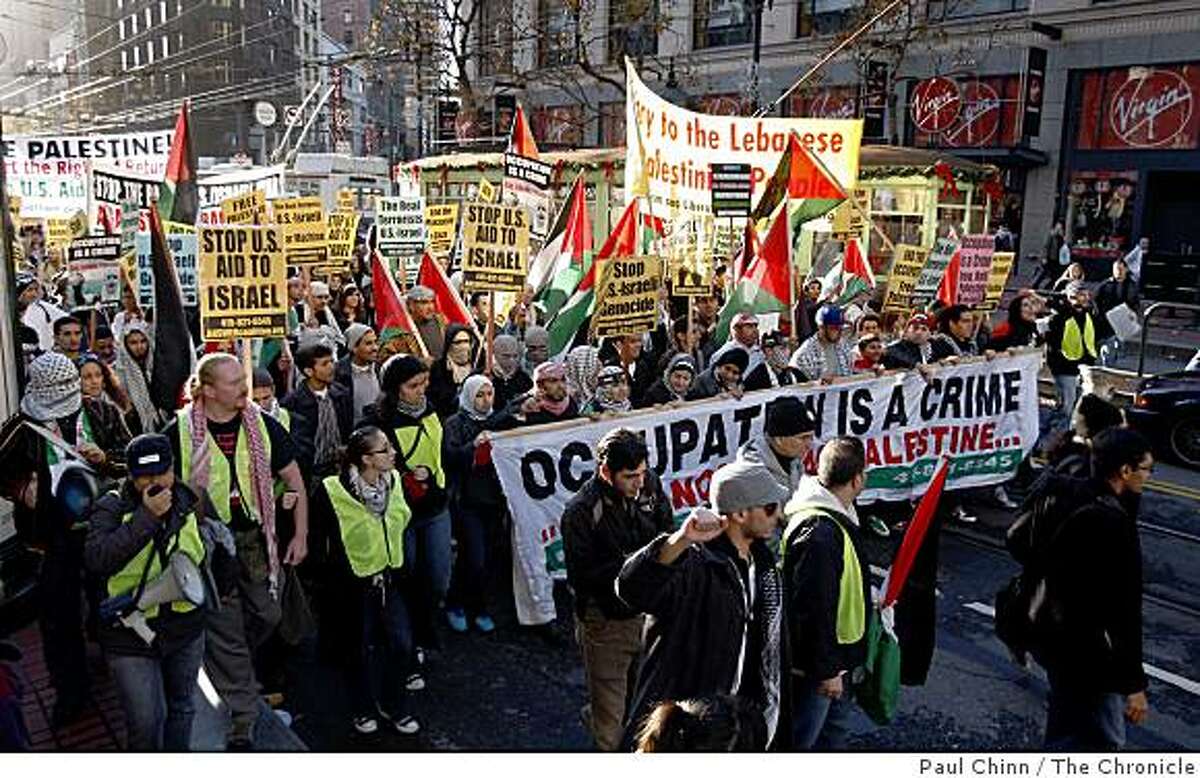 Hundreds in S.F. again protest Israeli bombings