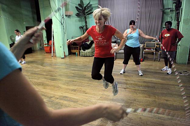 Adults jumping at chance to learn double Dutch