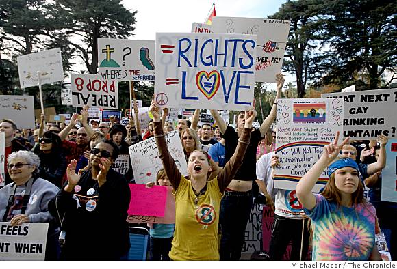 Gay-rights activists protest Prop. 8 at Capitol