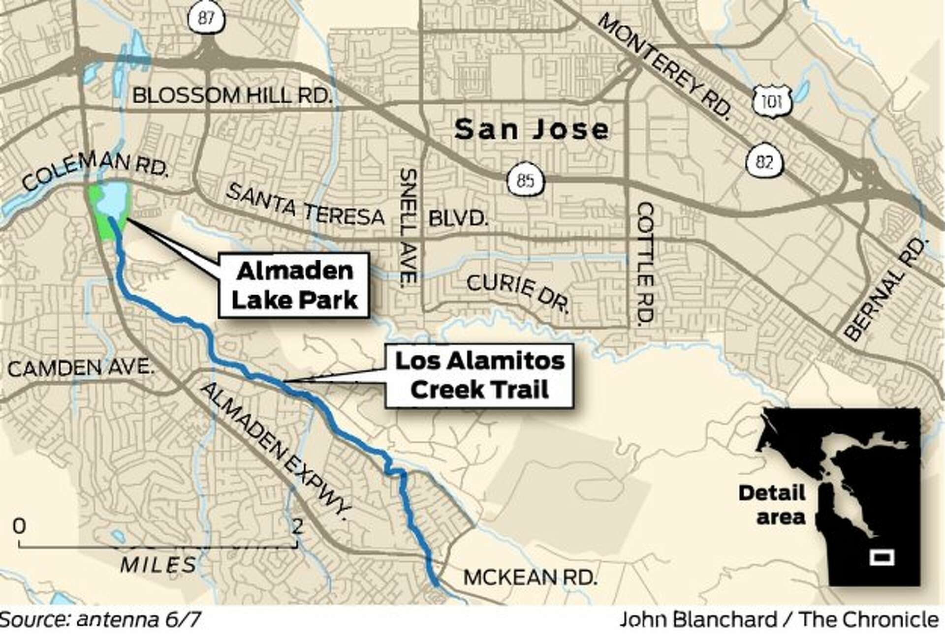 Almaden Lake Park and Los Alamitos Creek Trail