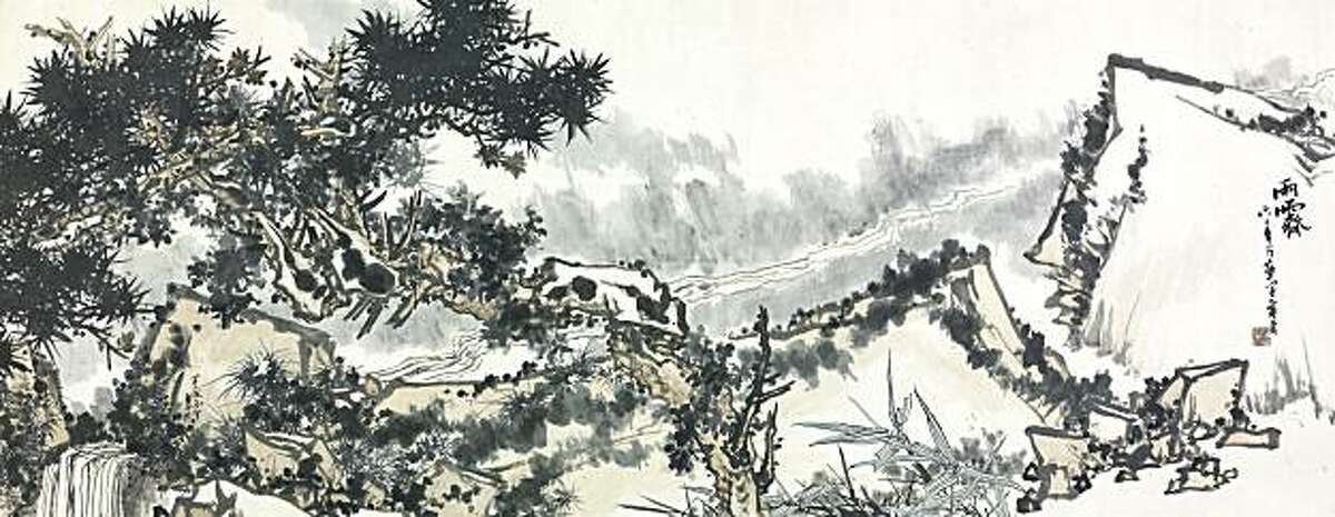 4 Chinese master ink painters at Stanford