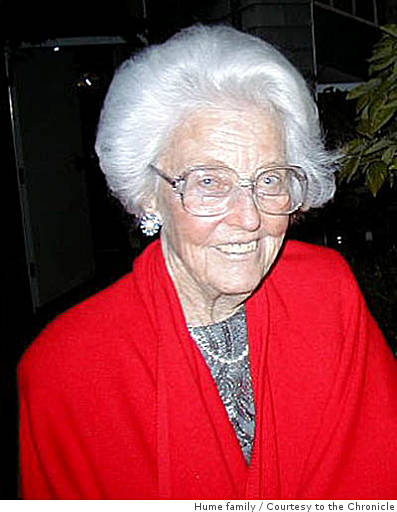 Caroline Howard Hume, S.F. philanthropist, dies