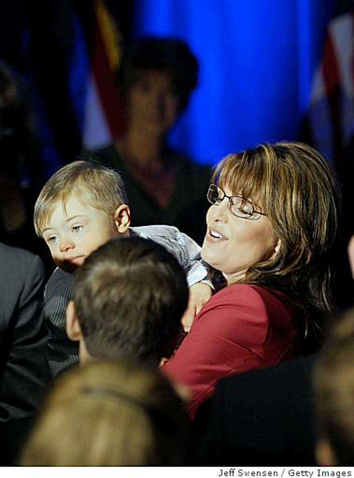 Beyond wardrobe, Sarah Palin speaks for special needs children