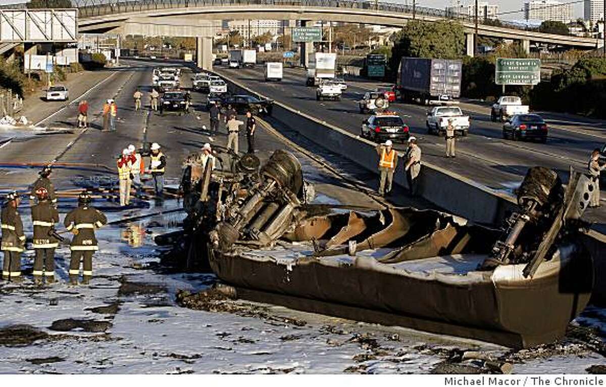 Speedy repair job after fiery I-880 wreck