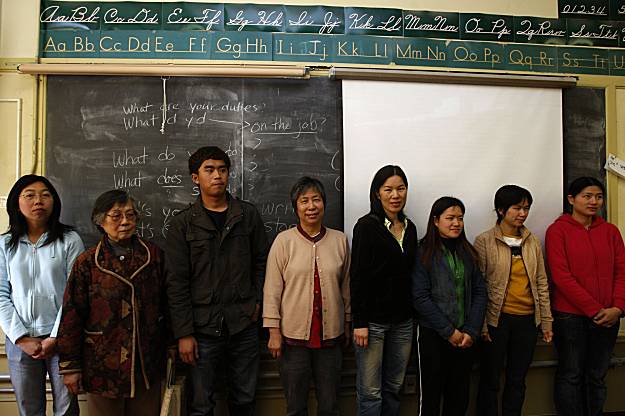 Montage to display faces of Chinese in America