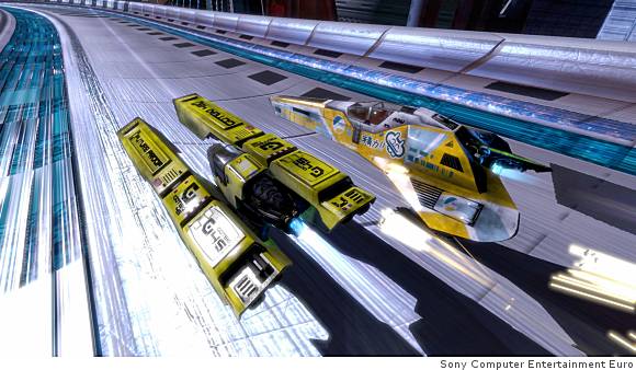 Wipeout HD breaks from racing game pack