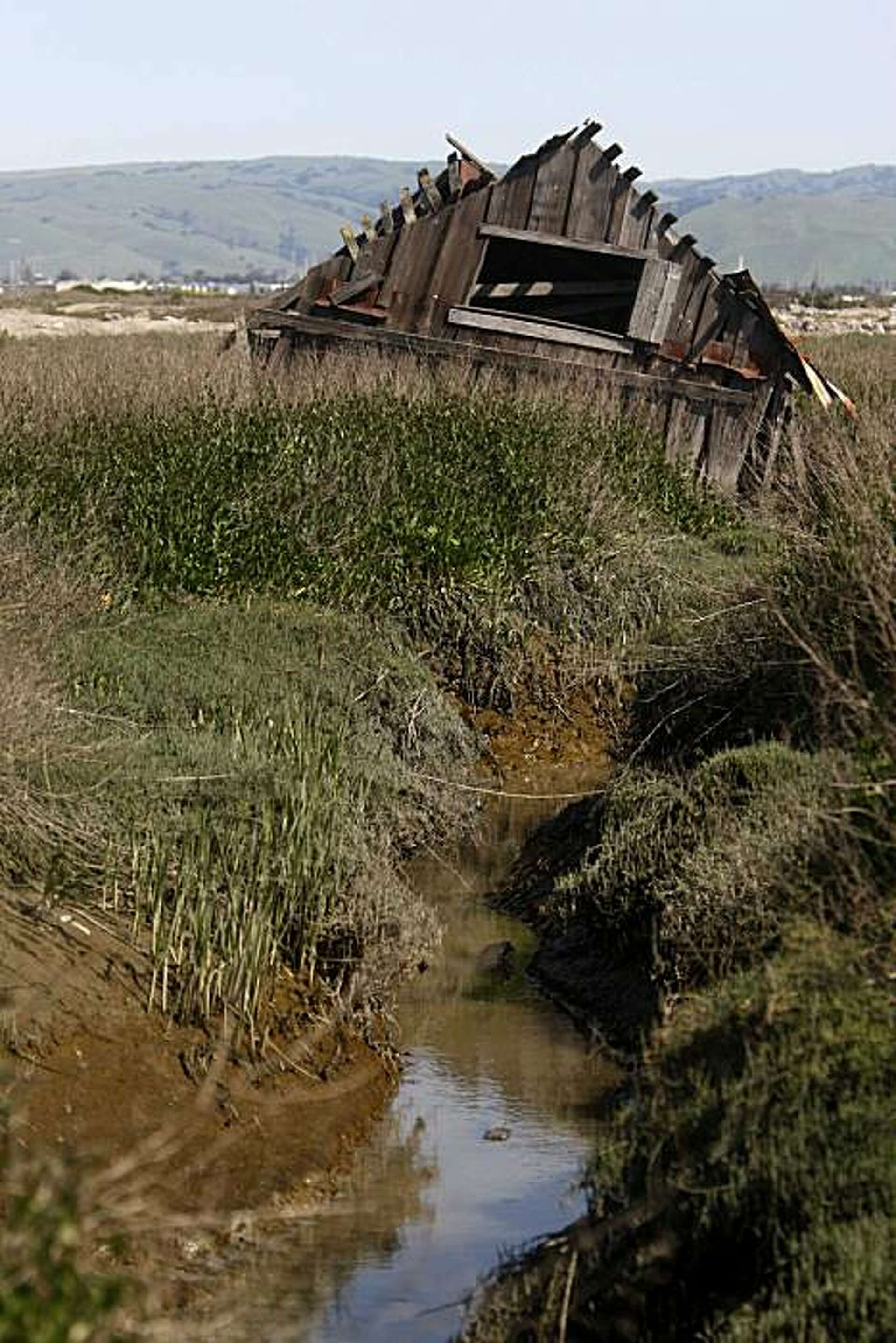 Ghost town of Drawbridge is going down into bay