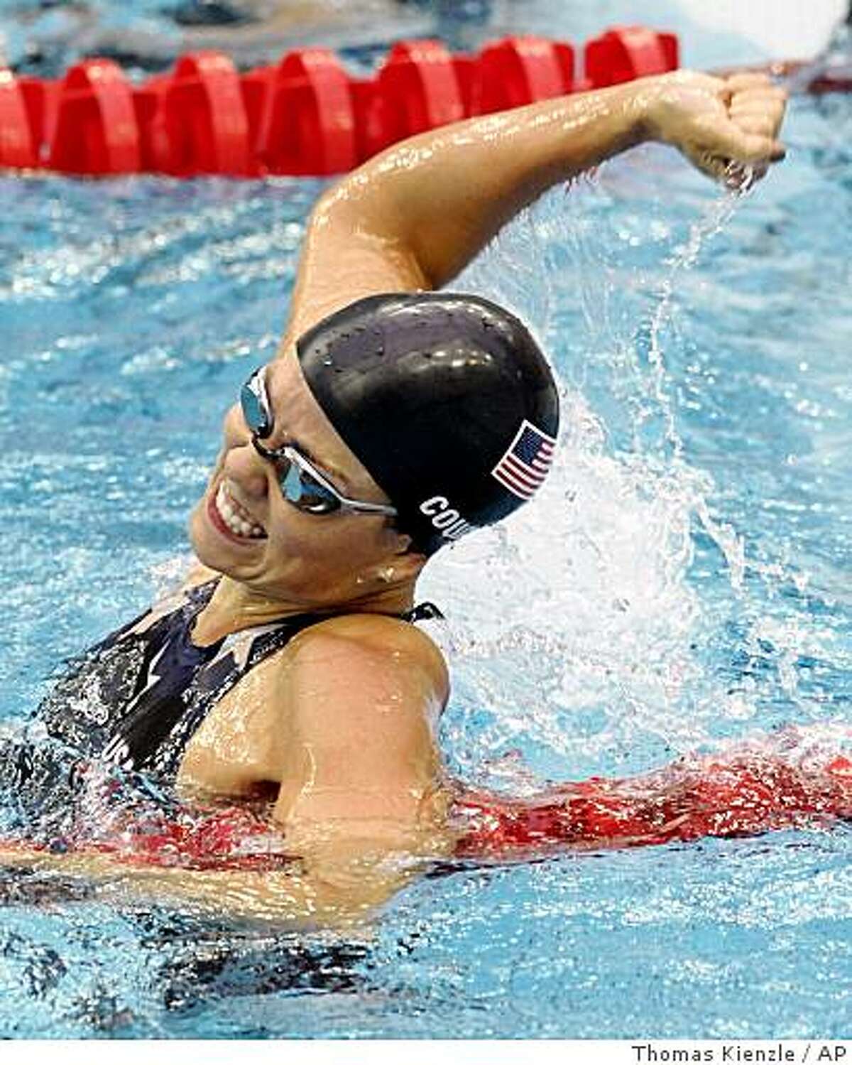 COUGHLIN: 1st woman to repeat in 100 back
