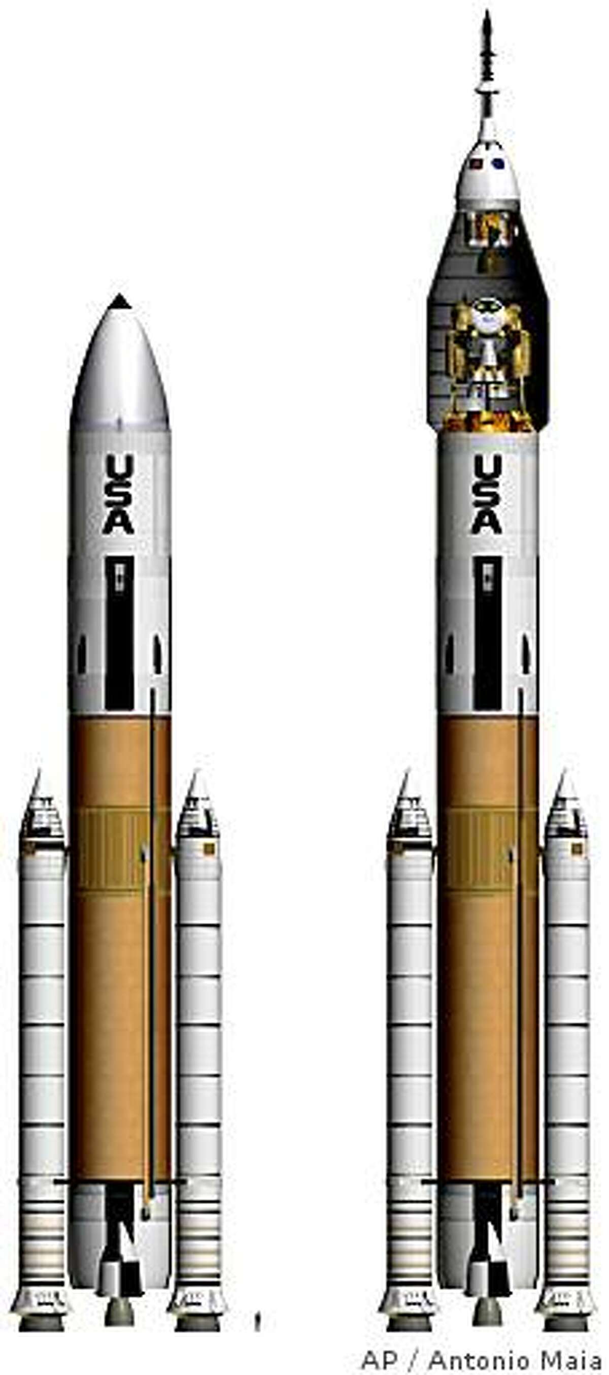 COMPETING MOON ROCKETS