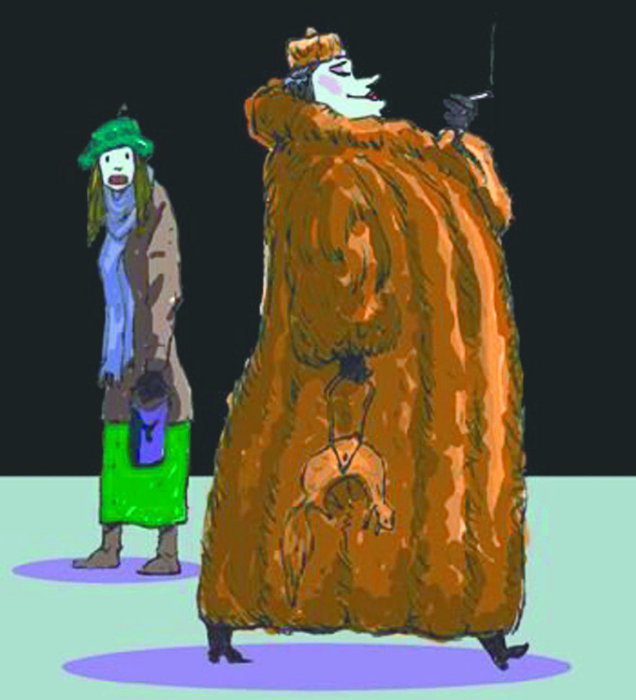 Mom's mink leaves vegetarian in hairy situation