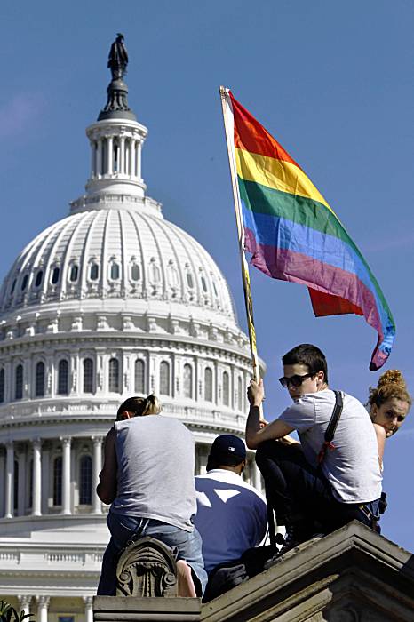 Gay-rights activists rally in S.F., Washington