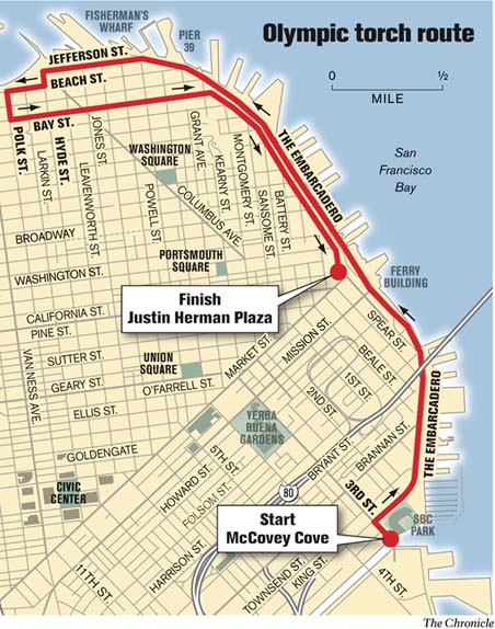 Long-awaited Olympic torch route announced; city leaders condemn China ...