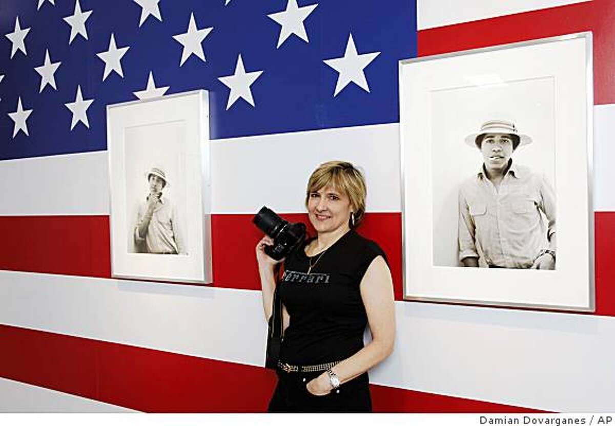 Portraits of young Obama in Hollywood