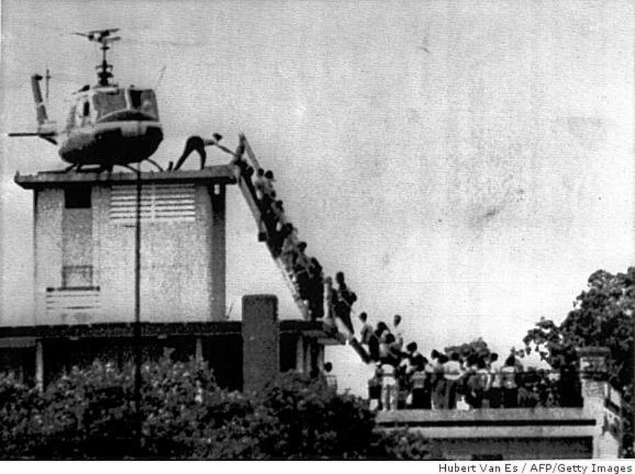 Roof of building from famous Saigon evacuation photo. Bribed the guard ...