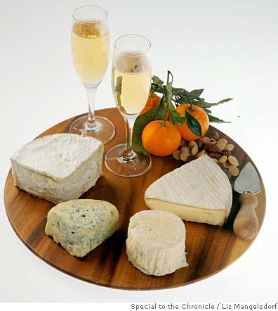 Cheese course: A selection of cheese to pair with Champagnes and ...
